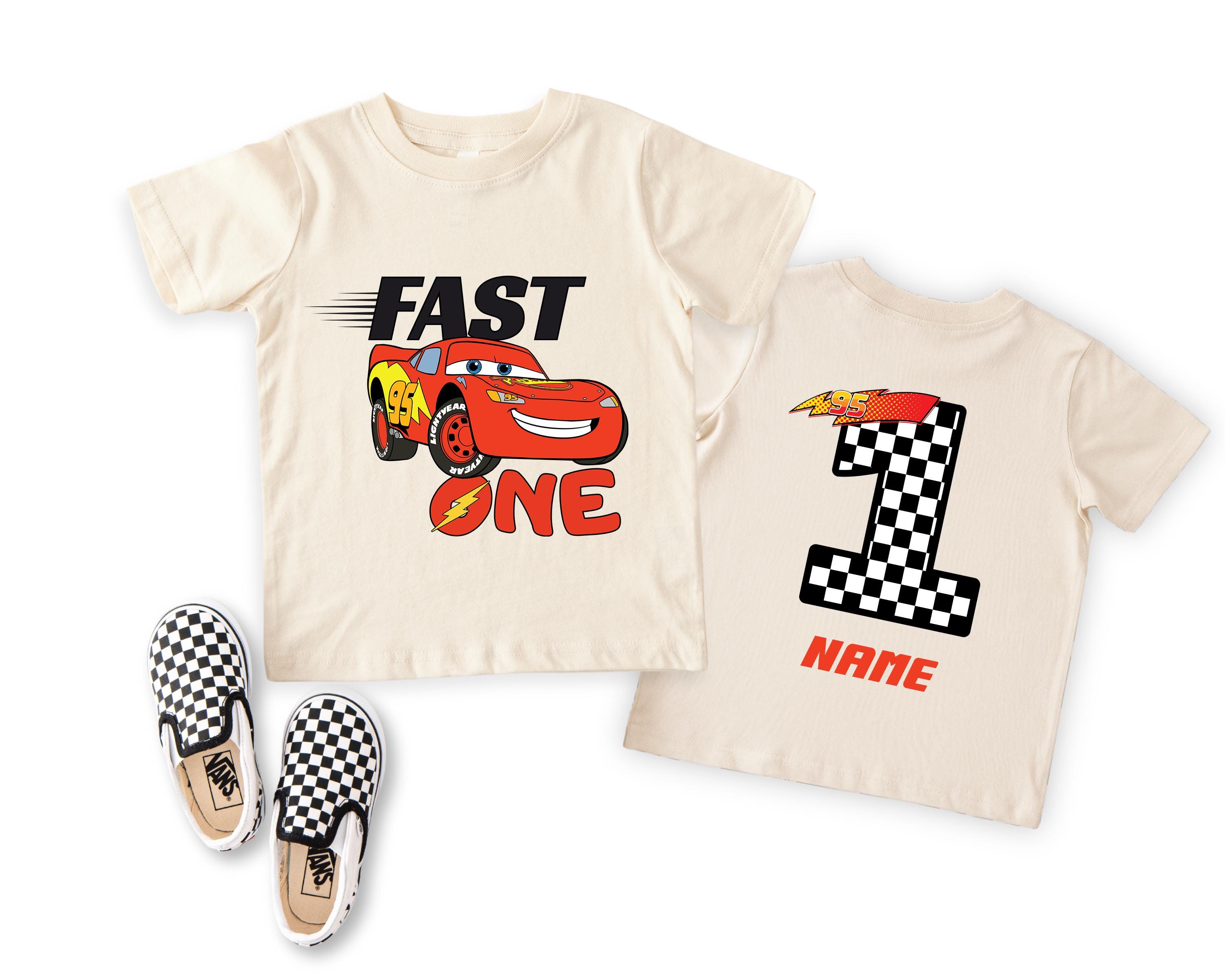 Fast One Cars Birthday Shirt, Fast One Lightning Mcqueen, First ...