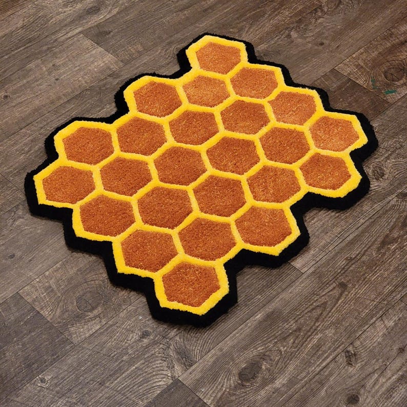 Honeycomb Handmade Tufted Rug - Etsy