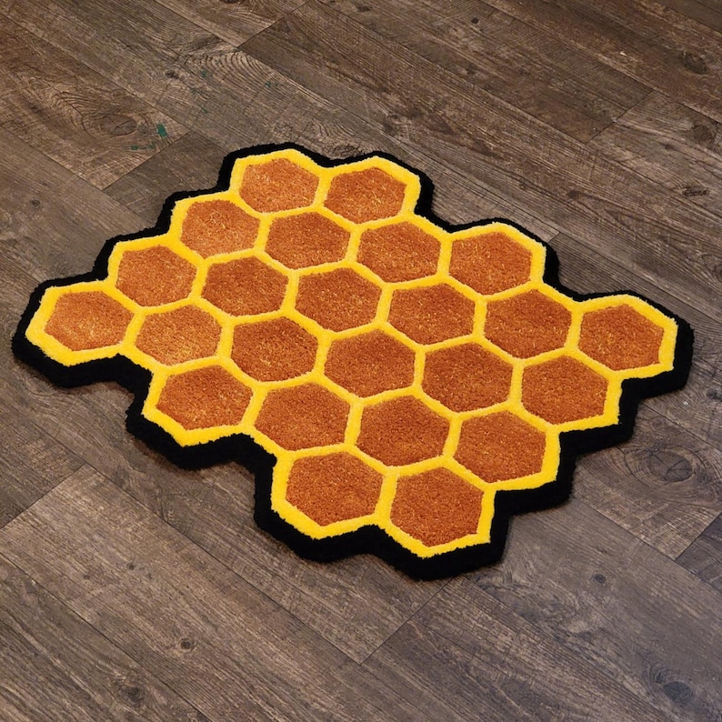 Honeycomb Handmade Tufted Rug - Etsy