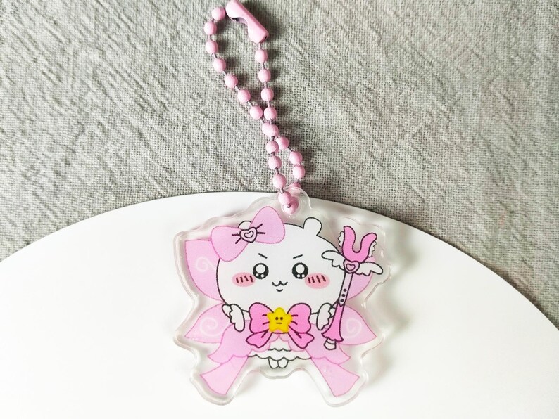 Chiikawa-acrylic Chiikawa Key Charm-cute Double Sided Keychain-school Bag Charms-usagi Keychain ...