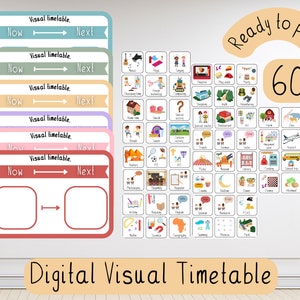 Editable Visual Timetable Now and Next Children Home School Classroom ...
