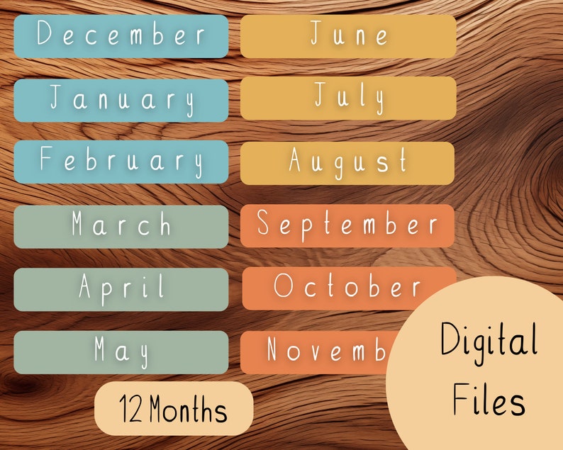 Colourful Kids Calendar Days Months Weather Home School Ready to Print ...