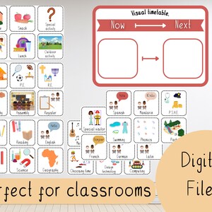 Editable Visual Timetable Now and Next Children Home School Classroom ...