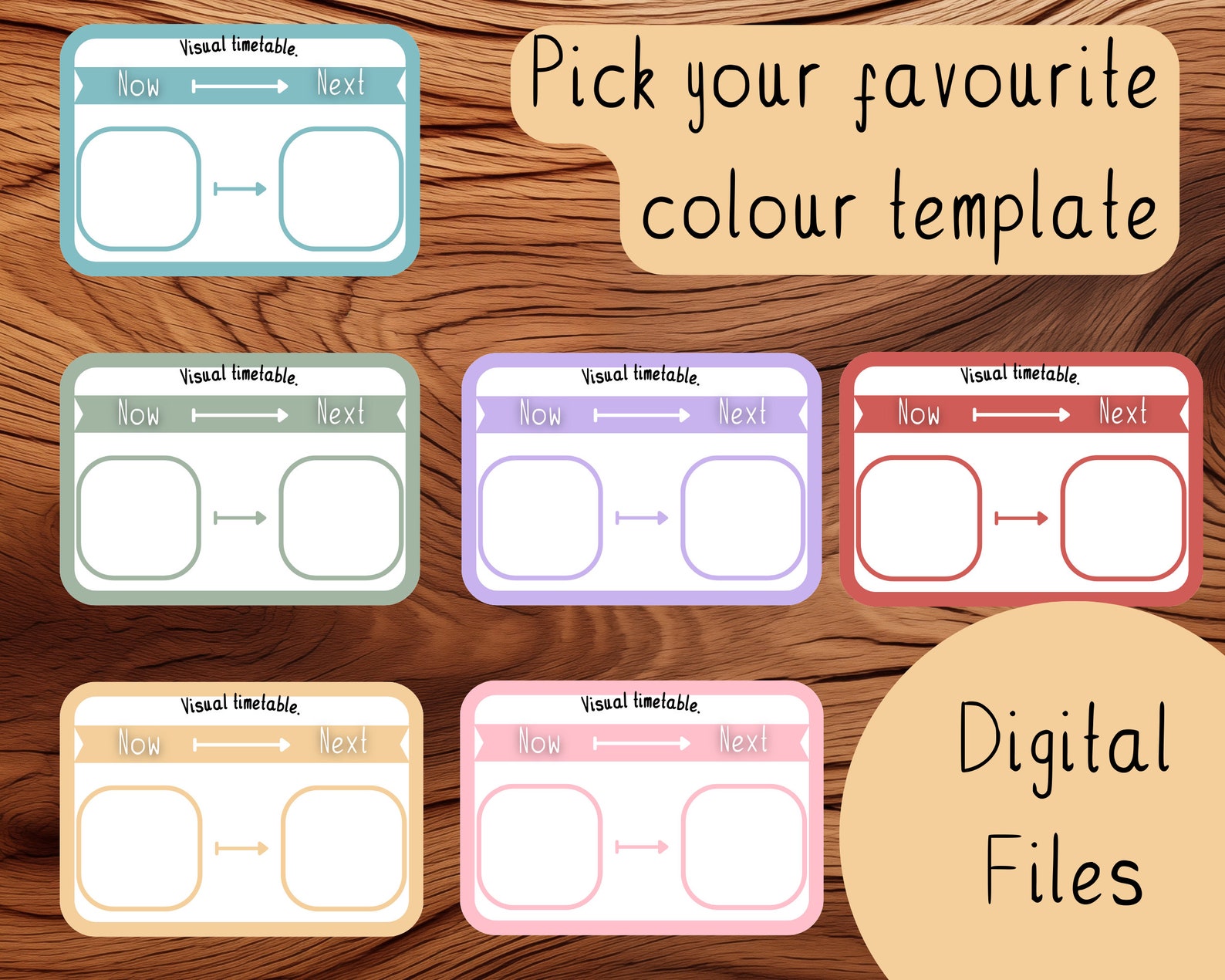 Editable Visual Timetable Now and Next Children Home School Classroom ...