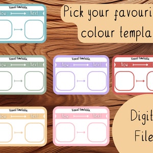 Editable Visual Timetable Now and Next Children Home School Classroom ...