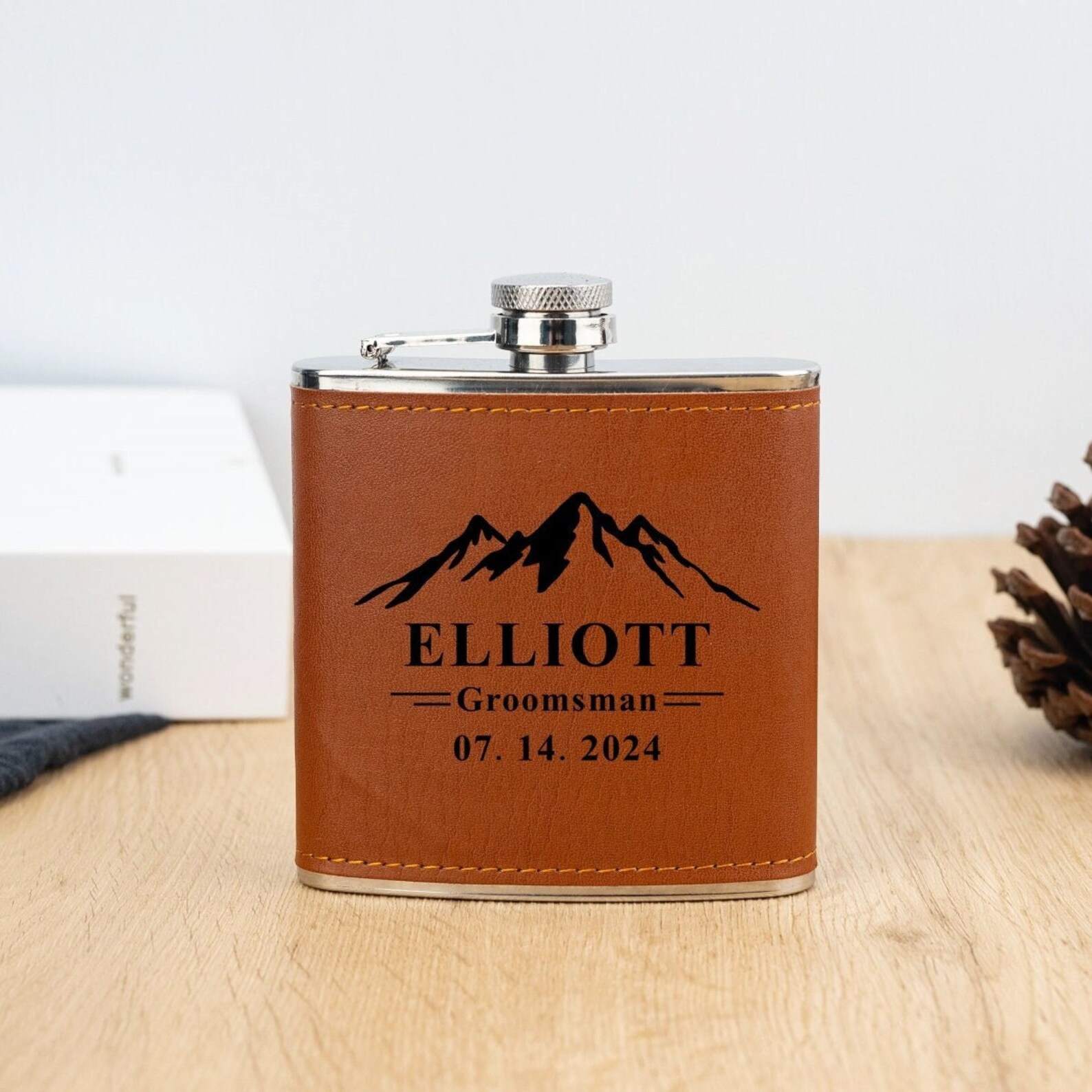Personalized Flask for Men,groomsmen Proposal,best Man Gift,stainless ...