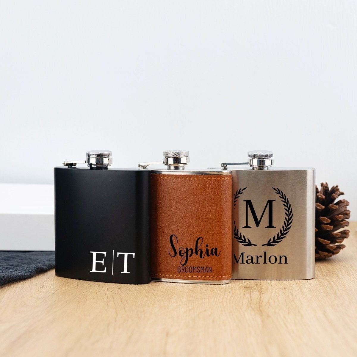 Personalized Flask for Men,groomsmen Proposal,best Man Gift,stainless ...