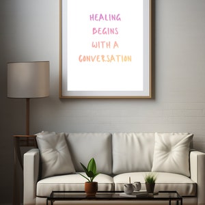Therapy Office Decor - Counselling Poster - Mental Health Print ...
