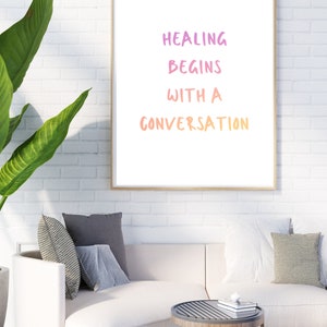 Therapy Office Decor - Counselling Poster - Mental Health Print ...