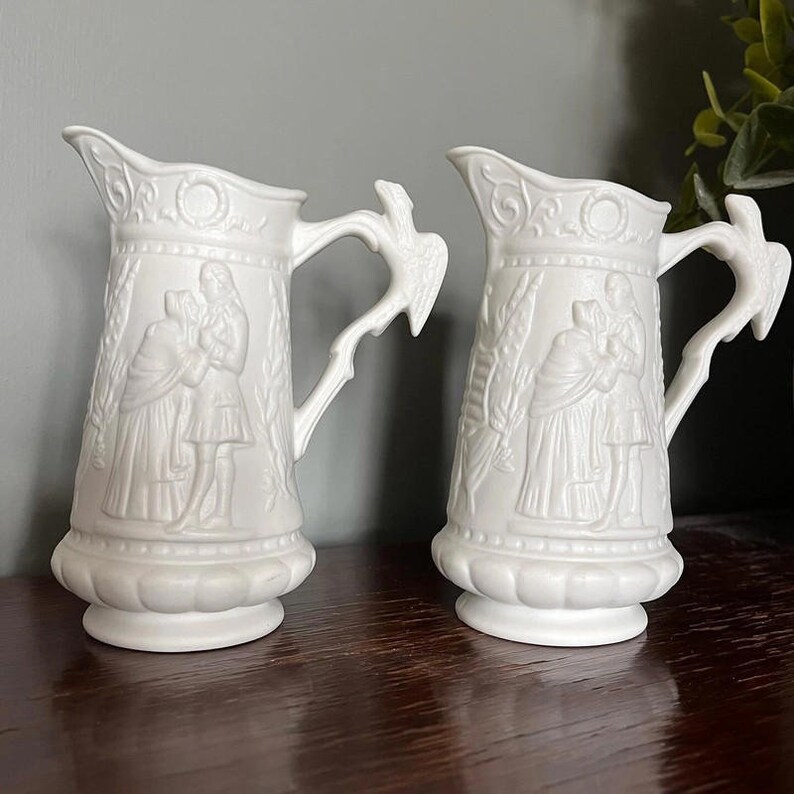 Vintage Pair of Highly Collectible Portmeirion Parian Ware Jug George ...