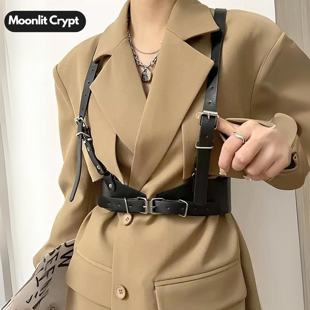 Women Studded Decor Punk Harness Belt, Harness Belt for Woman, Women ...