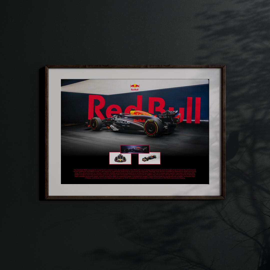 Red Bull RB20 Poster Formula 1 Wall Art Motorsports Print Perfect Wall ...