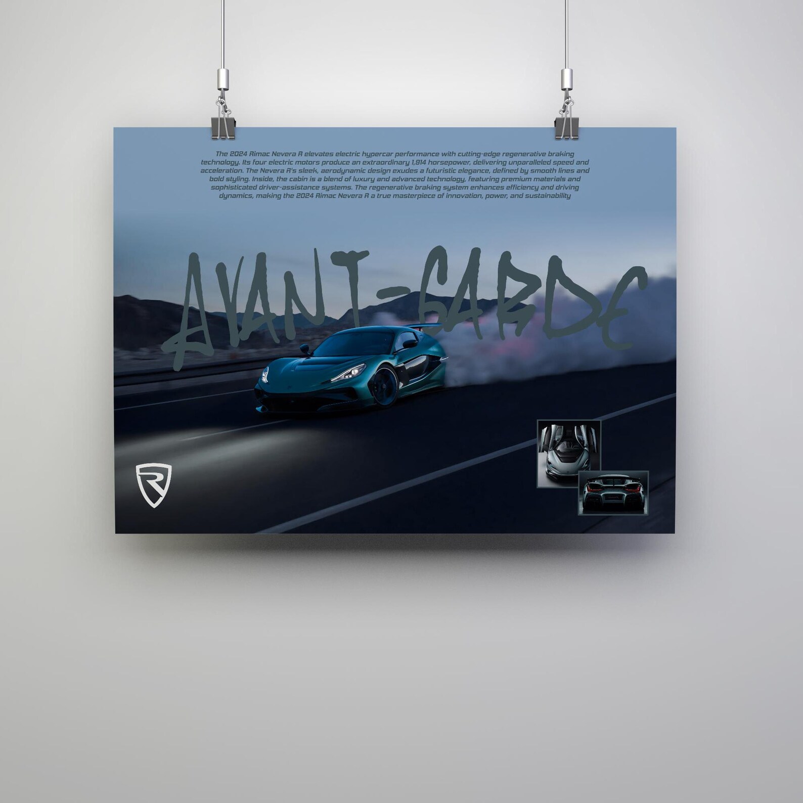 Rimac Nevera R Poster - Hypercar Wall Art - Modern Car Print - Perfect ...