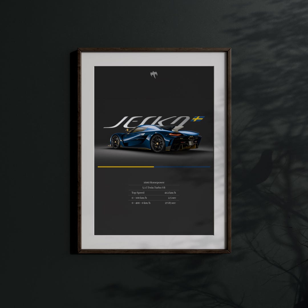 Koenigsegg Jesko Absolut Poster - Hypercar Wall Art - Modern Car Print ...