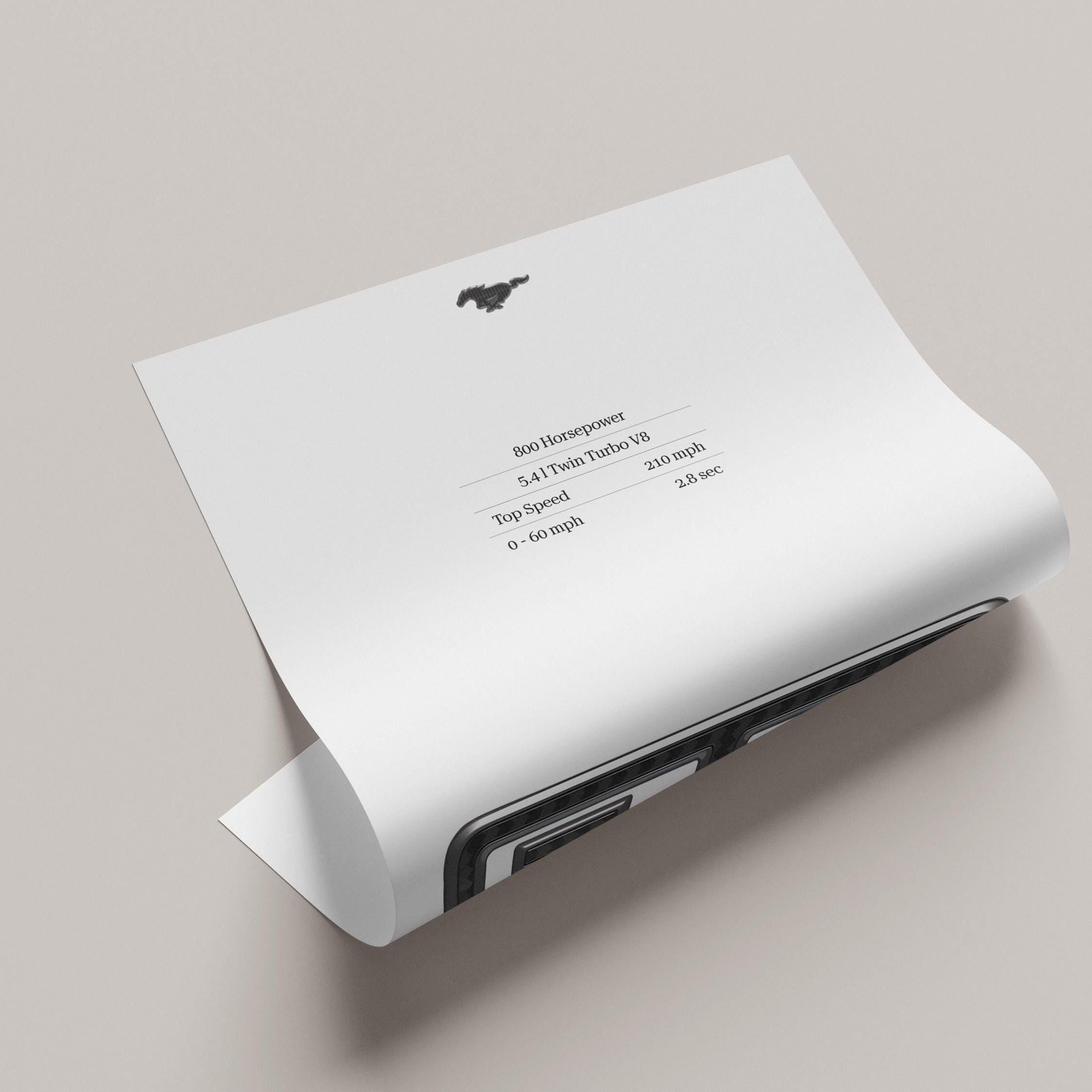 Ford Mustang GTD Poster Supercar Wall Art Modern Car Print Perfect Wall ...