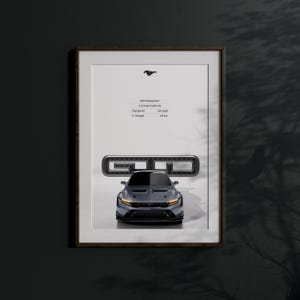 Ford Mustang GTD Poster - Supercar Wall Art - Modern Car Print ...