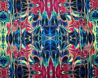 Psychedelic fabric | Etsy