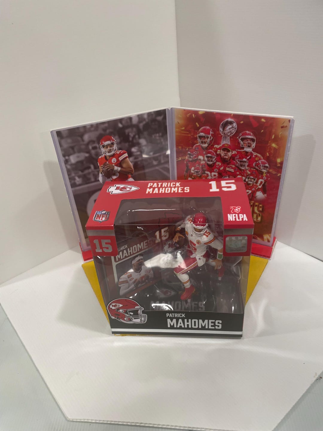 Custom Patrick Mahomes Figure + Free Chiefs Throwback Riddell Helmet - Etsy