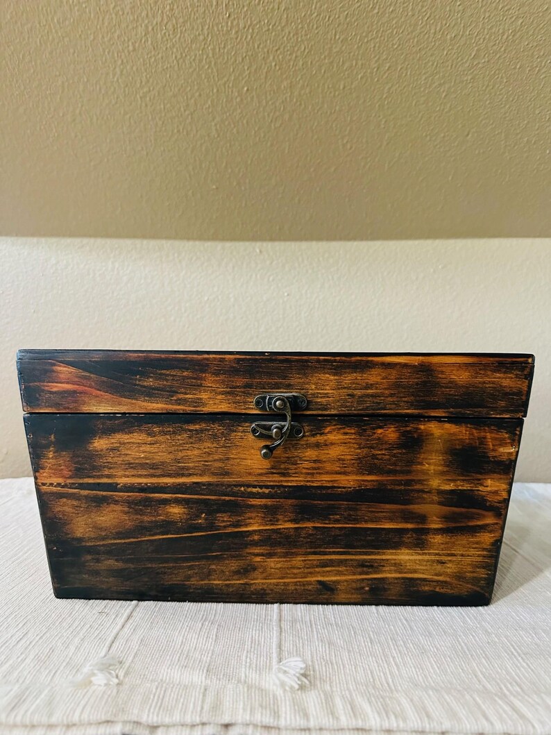 Rustic Wooden Storage Box - Etsy