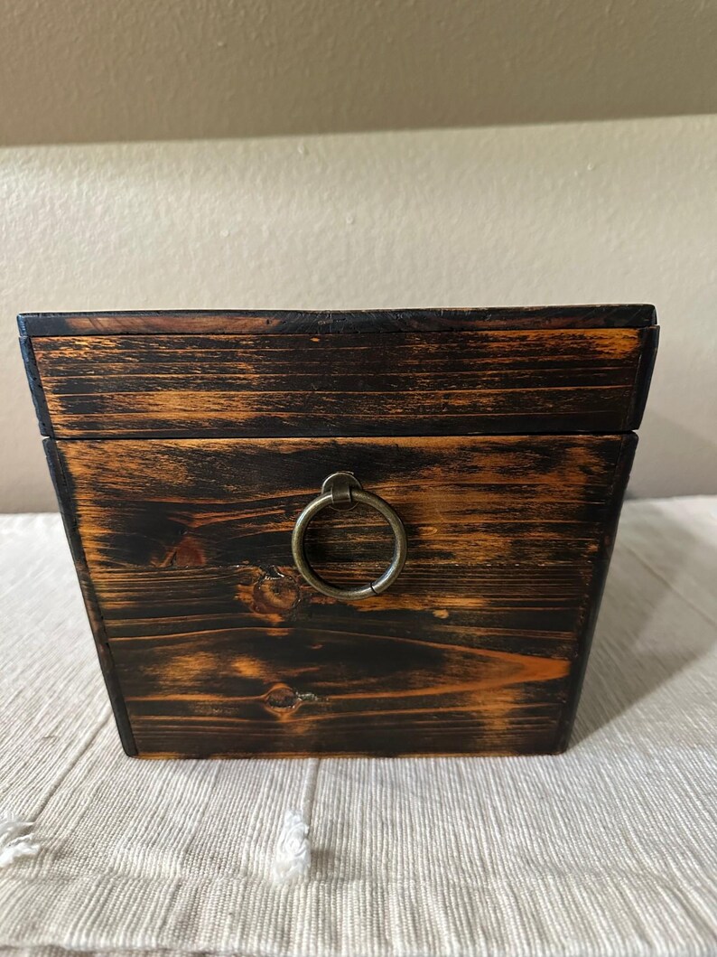 Rustic Wooden Storage Box - Etsy