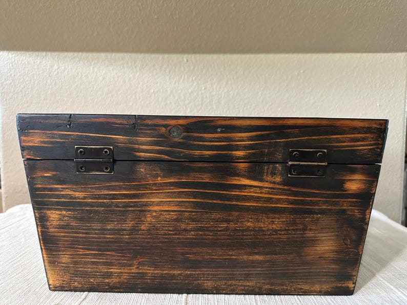 Rustic Wooden Storage Box - Etsy