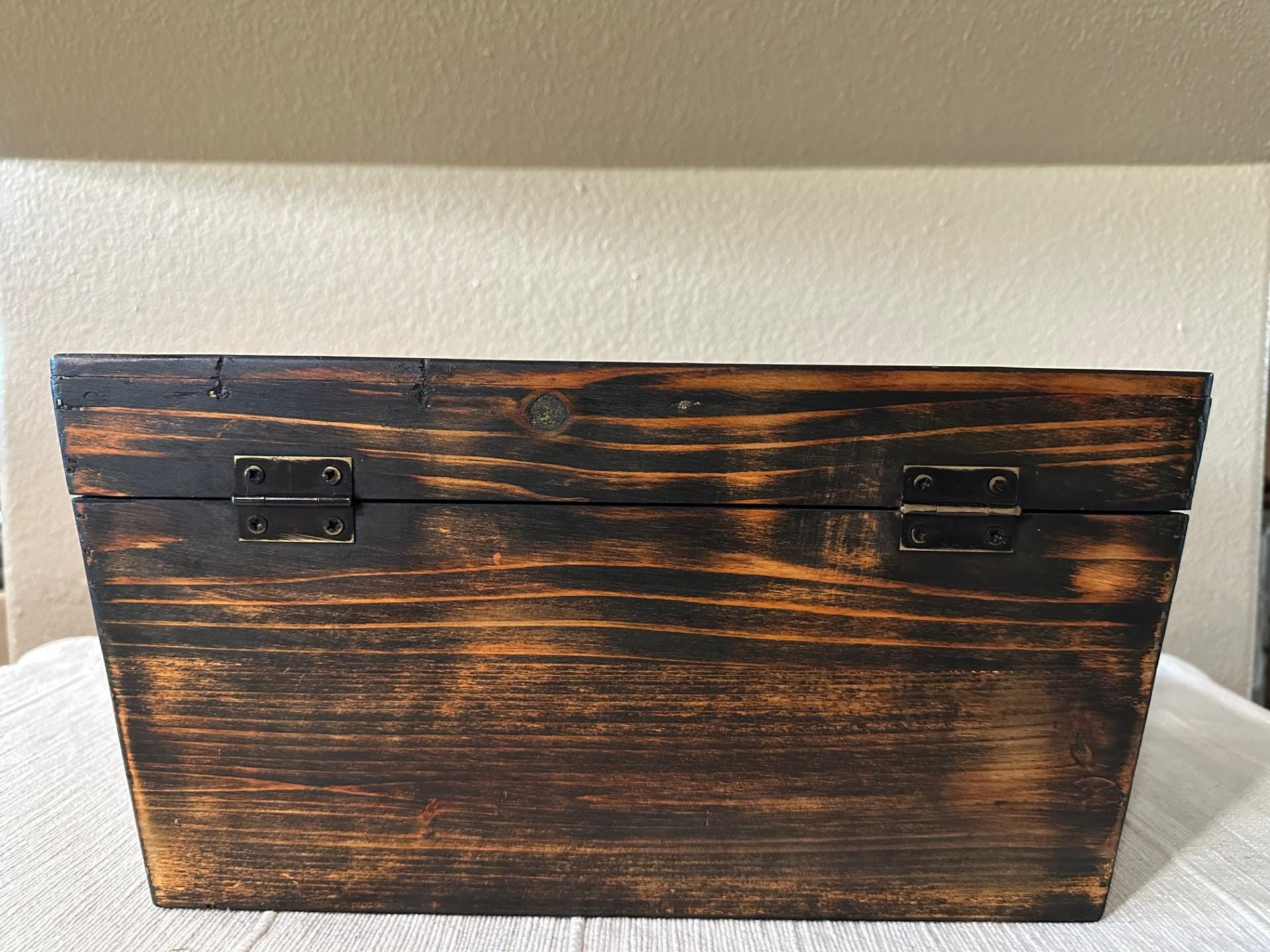 Rustic Wooden Storage Box - Etsy