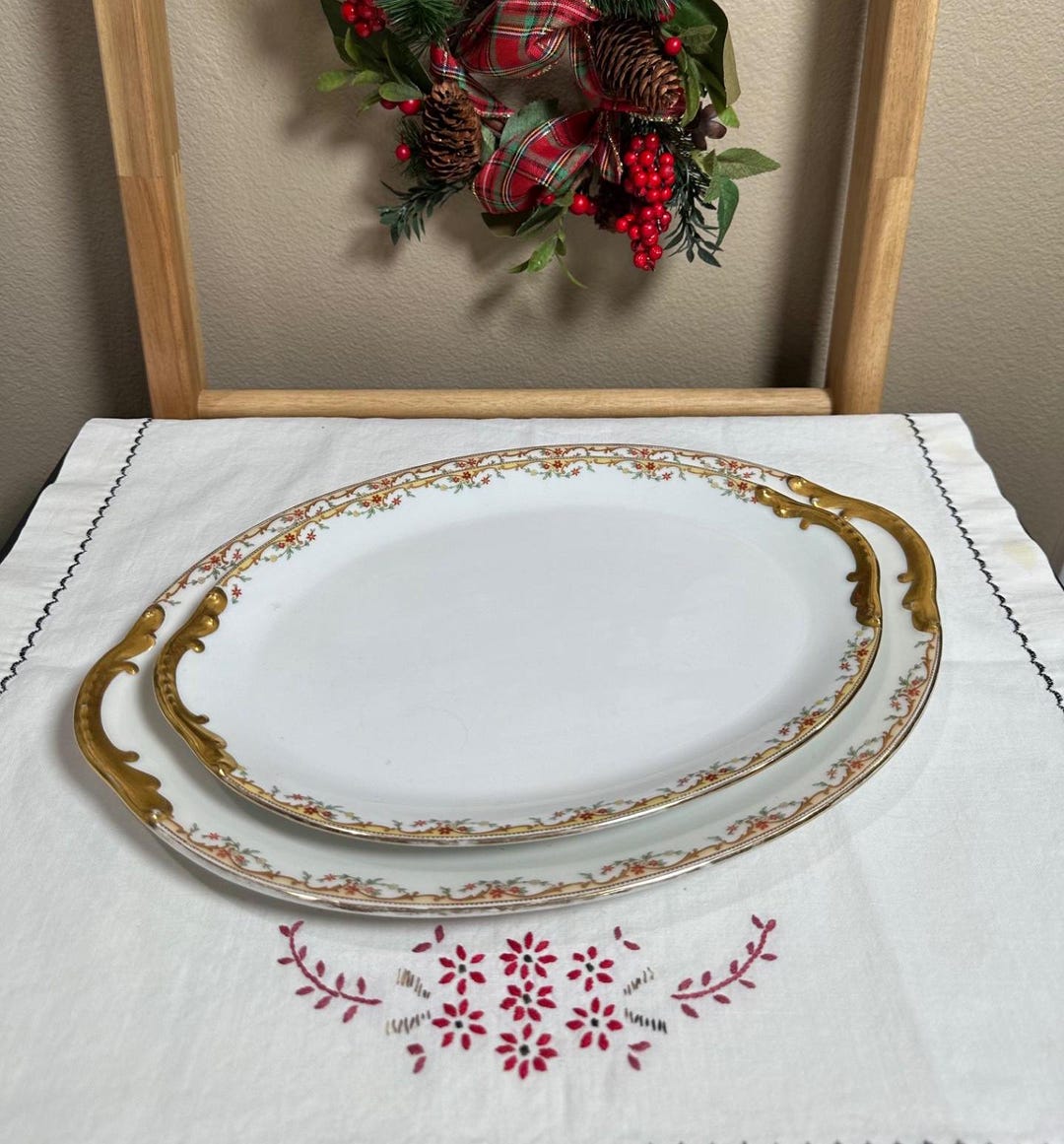 Vintage 1930s Vignaud Freres Limoges "the Meuse" Porcelain Serving ...