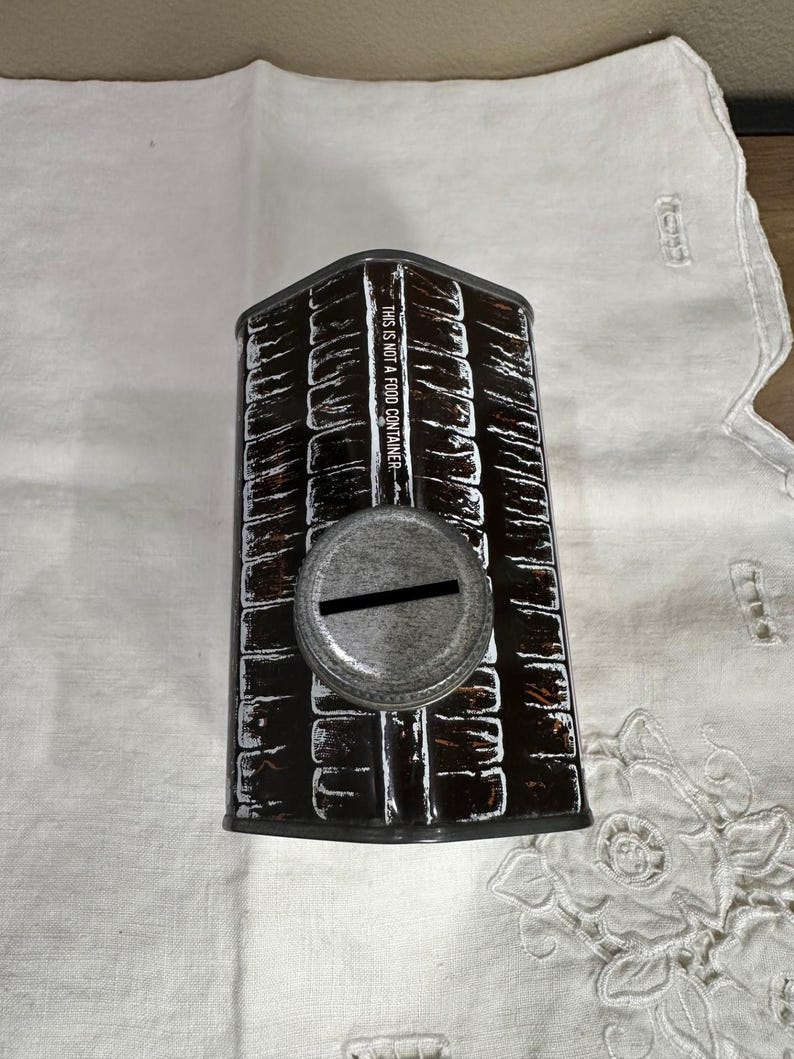 1979 Towles Tin Syrup Log Cabin Bank - Etsy