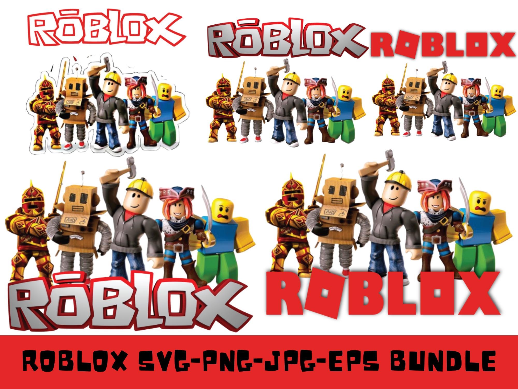 Roblox Svg Bundle, Robot Svg, Gaming Svg Files for Cricut, Roblox Png ...