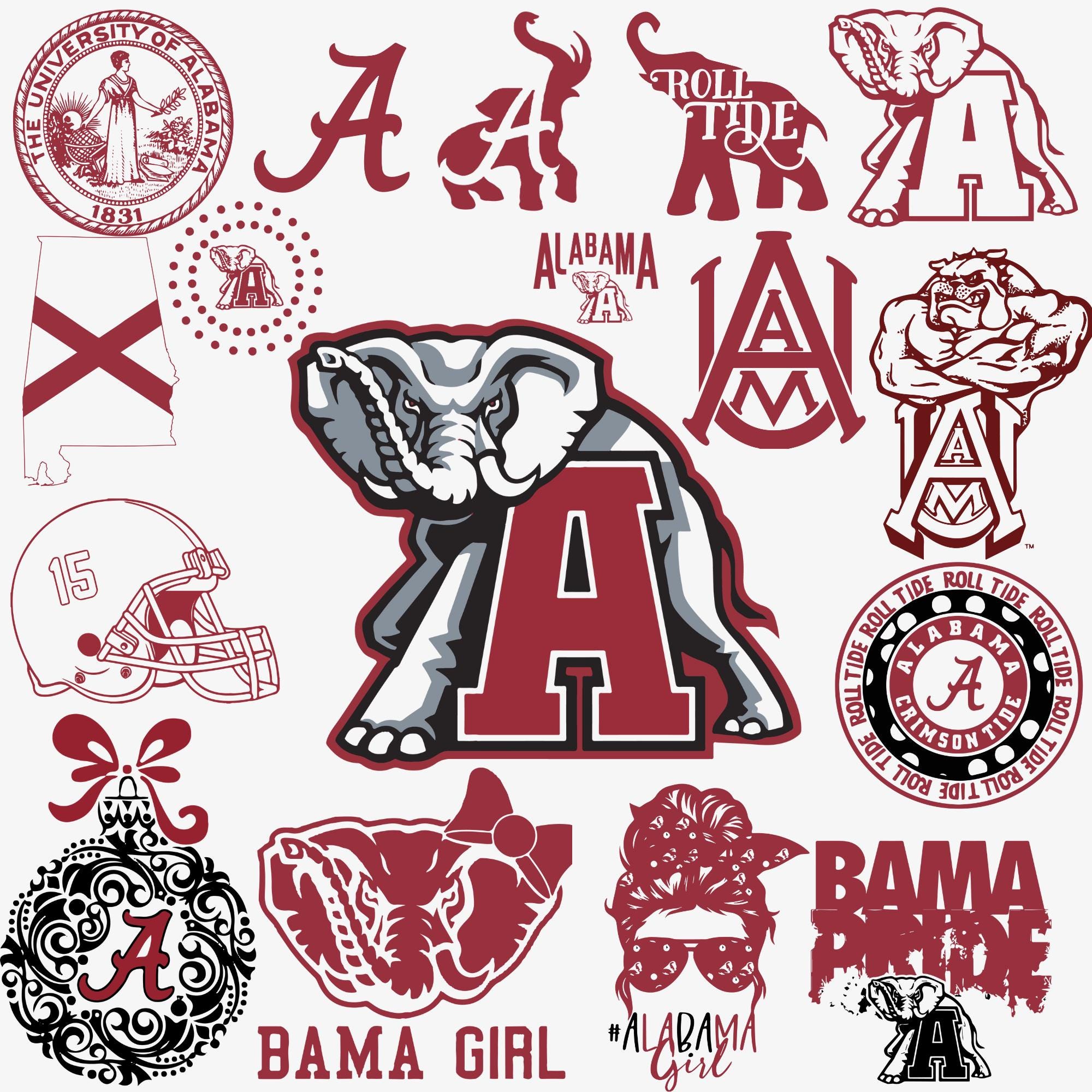 Alabama Svg, Alabama Png, Alabama Crimson Svg, Roll Tide Png, Crimson ...