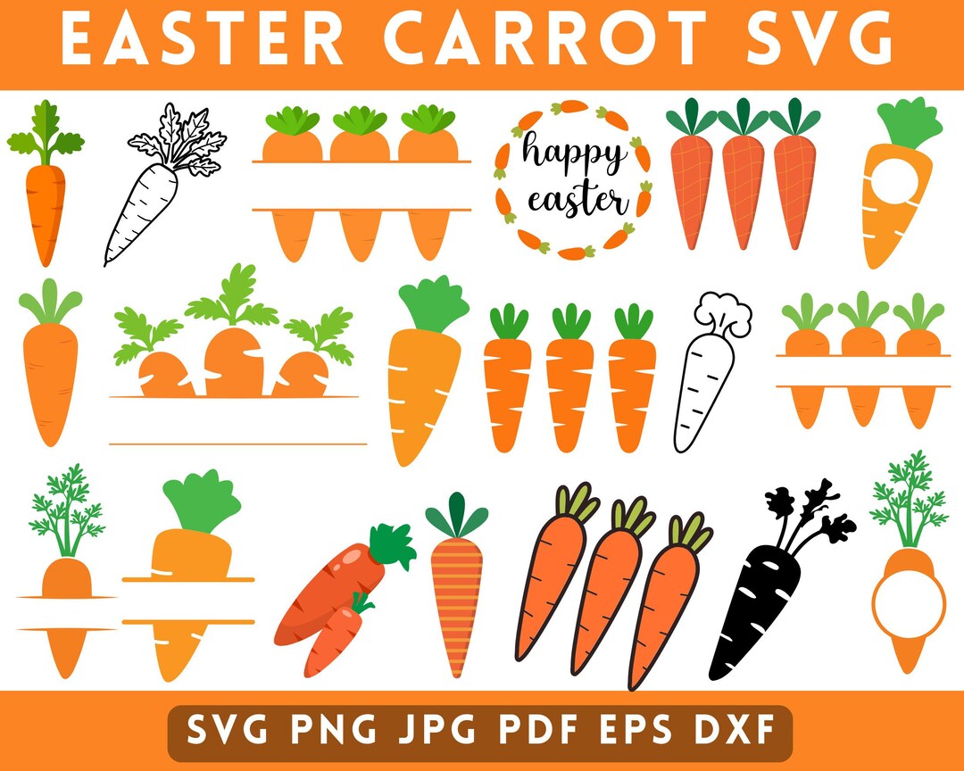 Happy Easter Carrot Svg,carrot Shape Png,easter Bunny Carrot,carrots ...