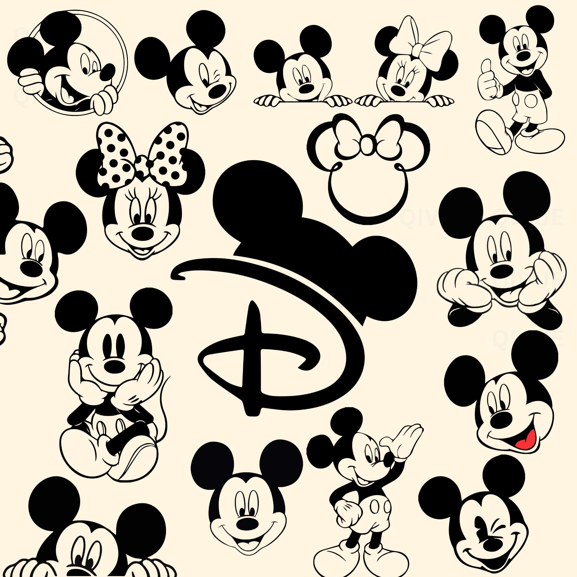 Mickeyy Mouse Svg Bundle Layered Svg, Mouse Clipart, Mouse Vector Svg ...