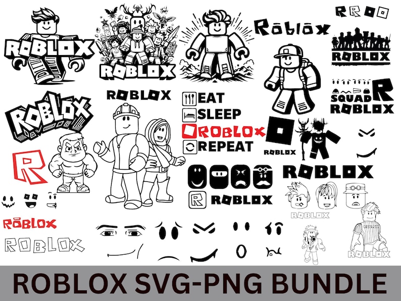 Roblox Svg Bundle, Robot Svg, Gaming Svg Files for Cricut, Roblox Png ...