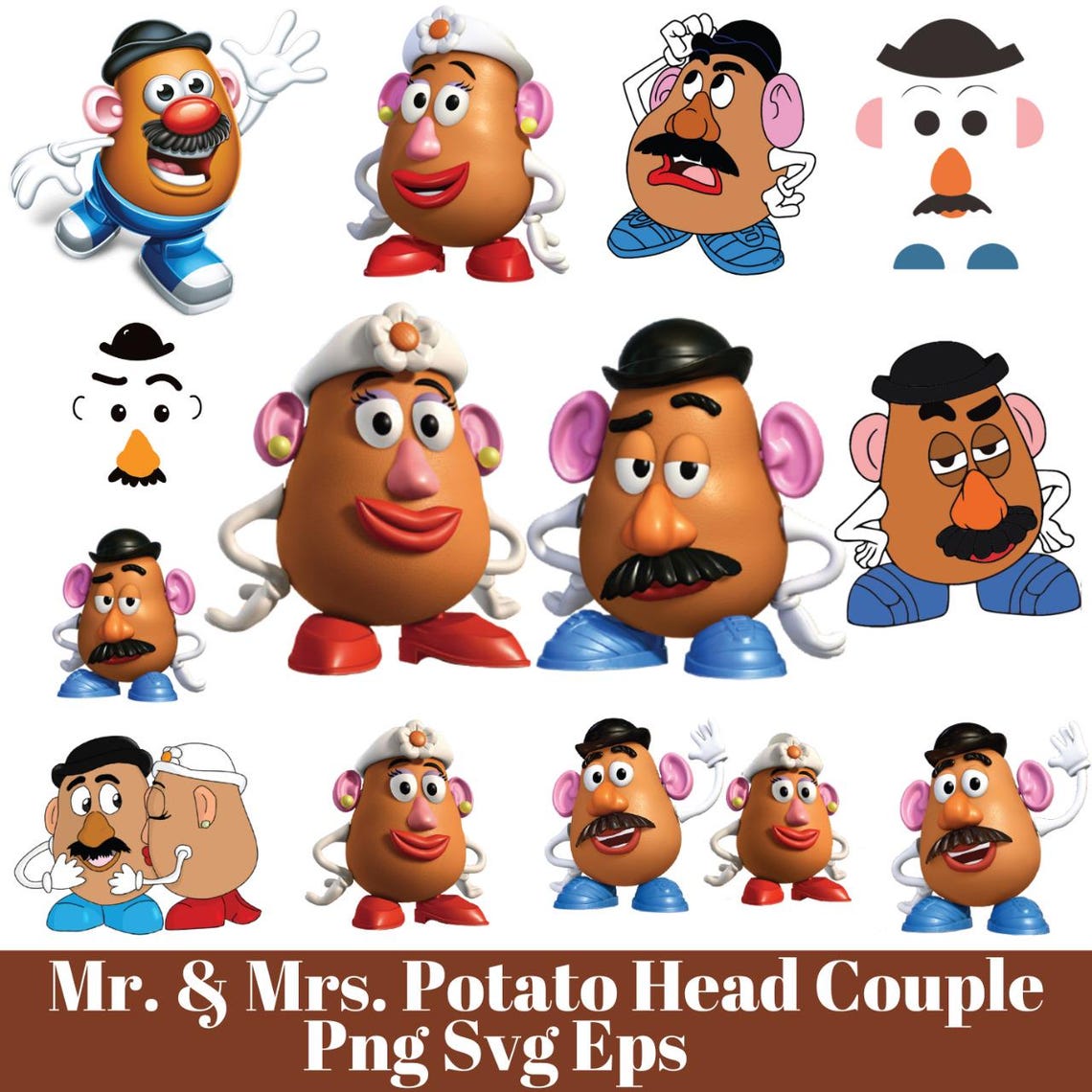 Mr Potato and Mrs Potato Head Shirt Svg, Mister Potato Poster Png,toy ...