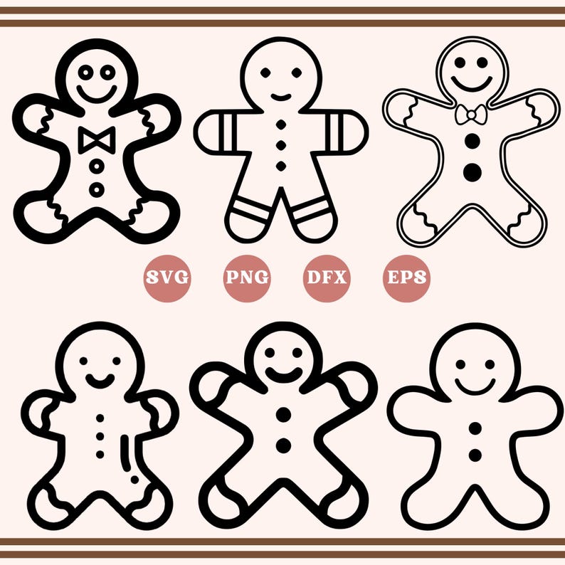 Gingerbread Man Svg, Christmas Svg, Gingerbread Png, Christmas Cookie ...