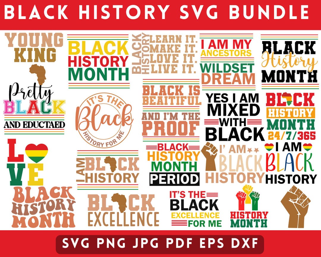 Black History Bundle Png, Black History Png, I Am Black History Png ...