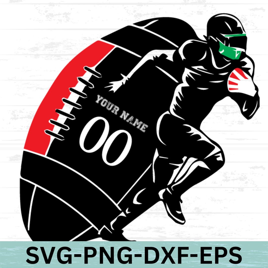 Football Player SVG Bundle | American Football Silhouette SVG | Sports ...
