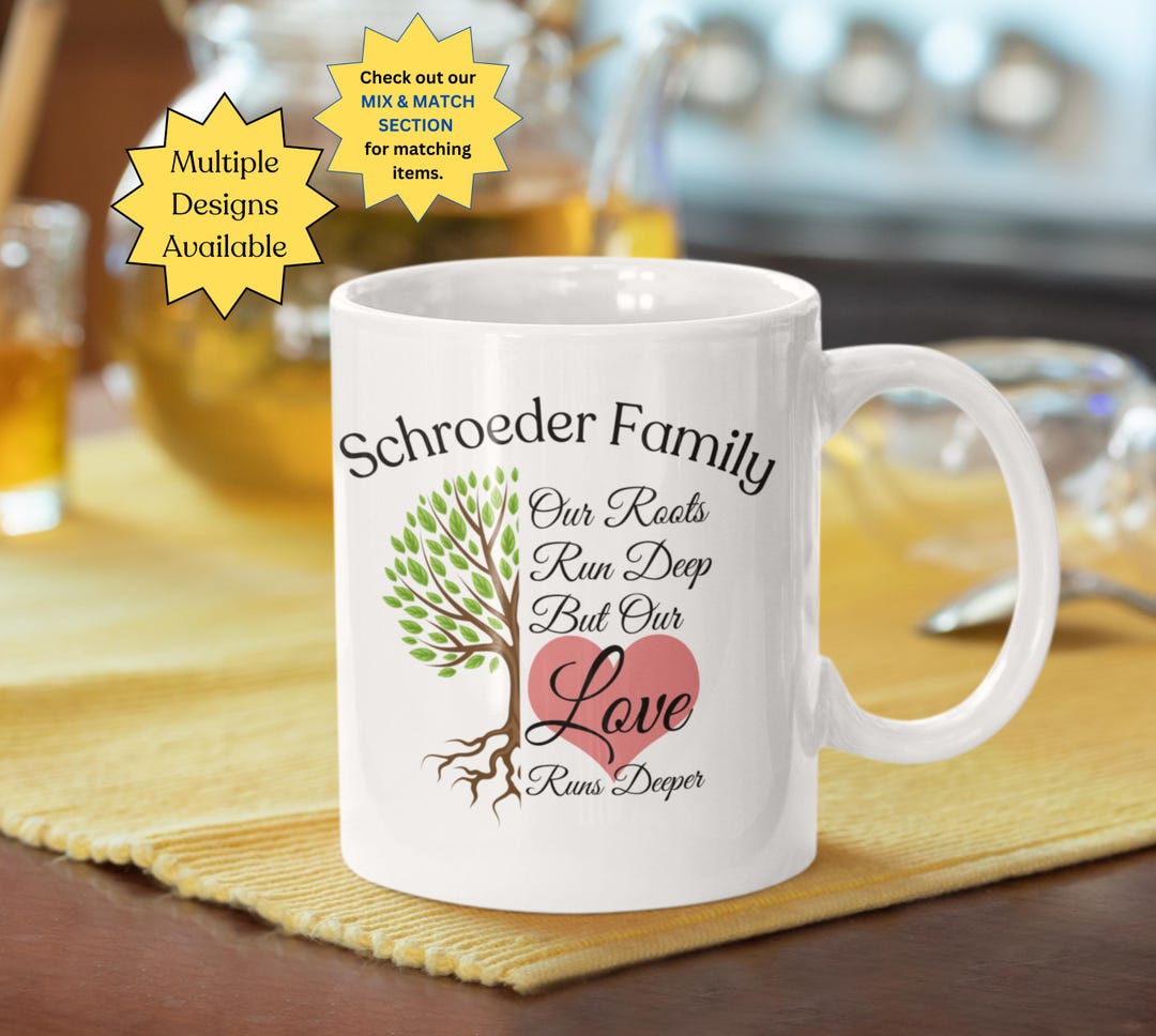 Personalized Family Tree Mug Custom Customization Family Name Reunion ...