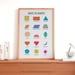 2D Geometry Shapes Poster: Educational Kids Room Decor (digital ...