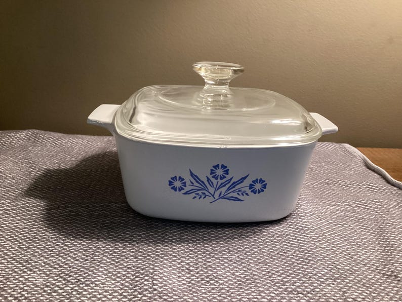 Rare Vintage 1.5 Blue Cornflower Corningware Dish W/lid - Etsy