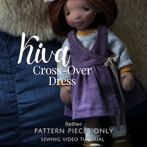 Cross Over Doll Dress PDF, Pattern Pieces Only, Sewing Video Tutorial ...