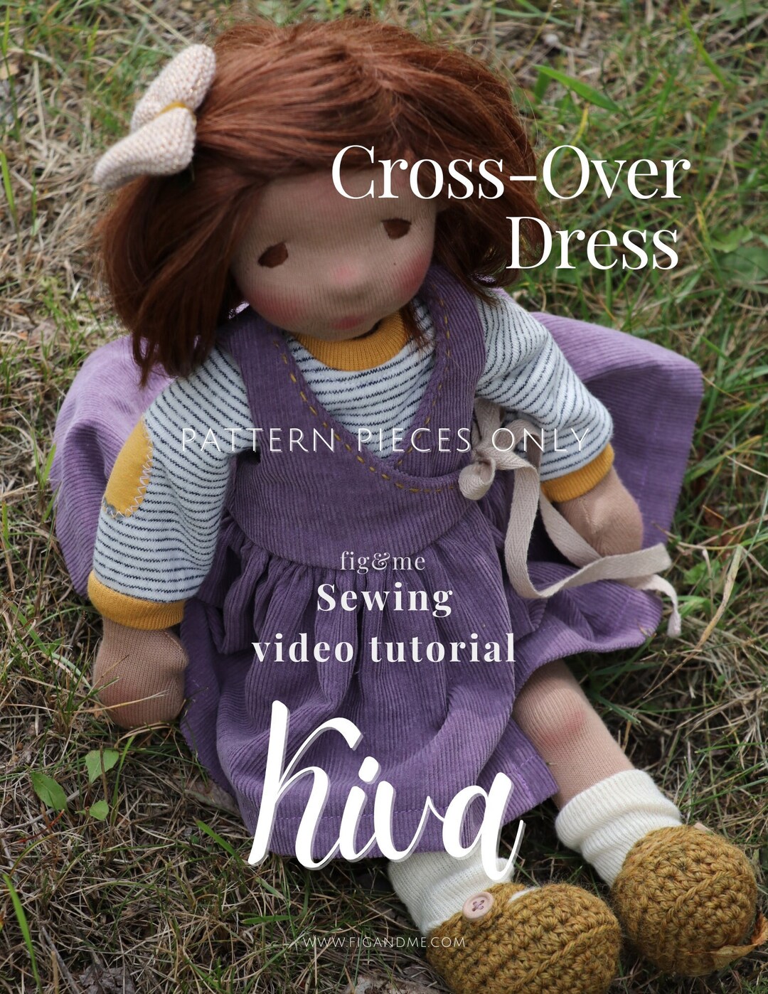 Cross Over Doll Dress PDF, Pattern Pieces Only, Sewing Video Tutorial ...