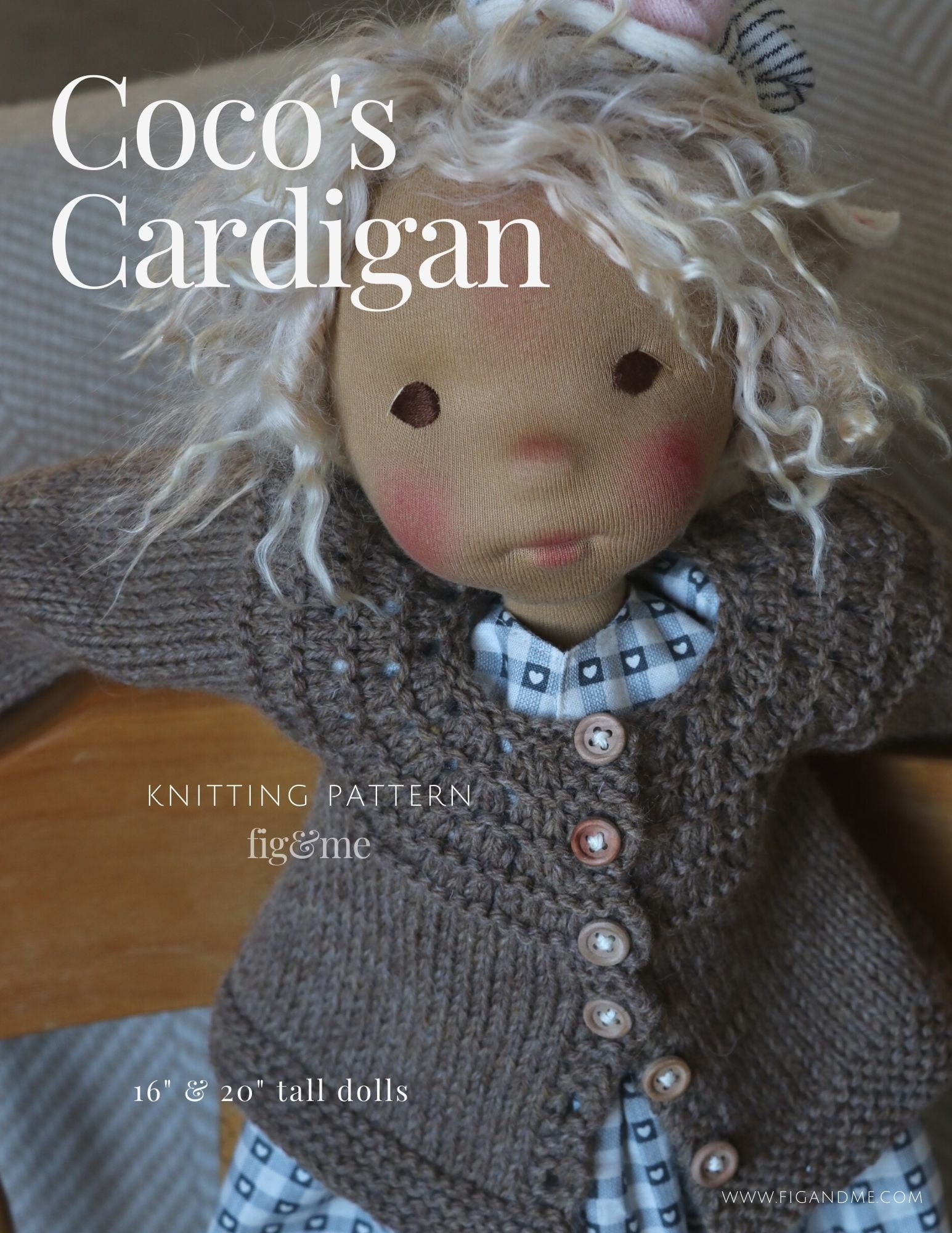 Doll Cardigan Knitting Pattern PDF Download Round Yoke and - Etsy
