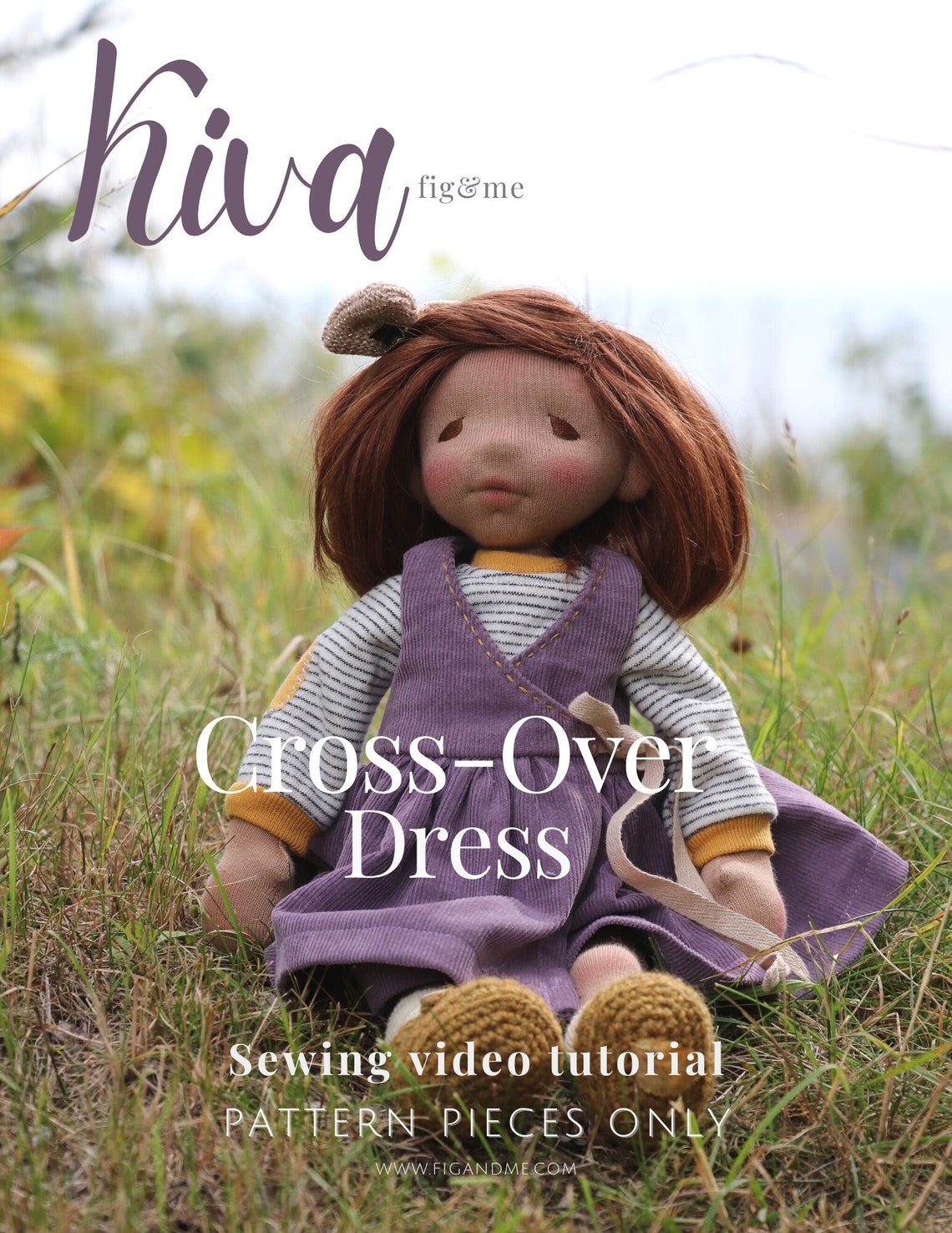 Cross Over Doll Dress PDF Pattern Pieces Only Sewing Video | Etsy