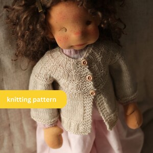 Doll Cardigan Knitting Pattern | Waldorf Style | for Natural Fiber Art ...