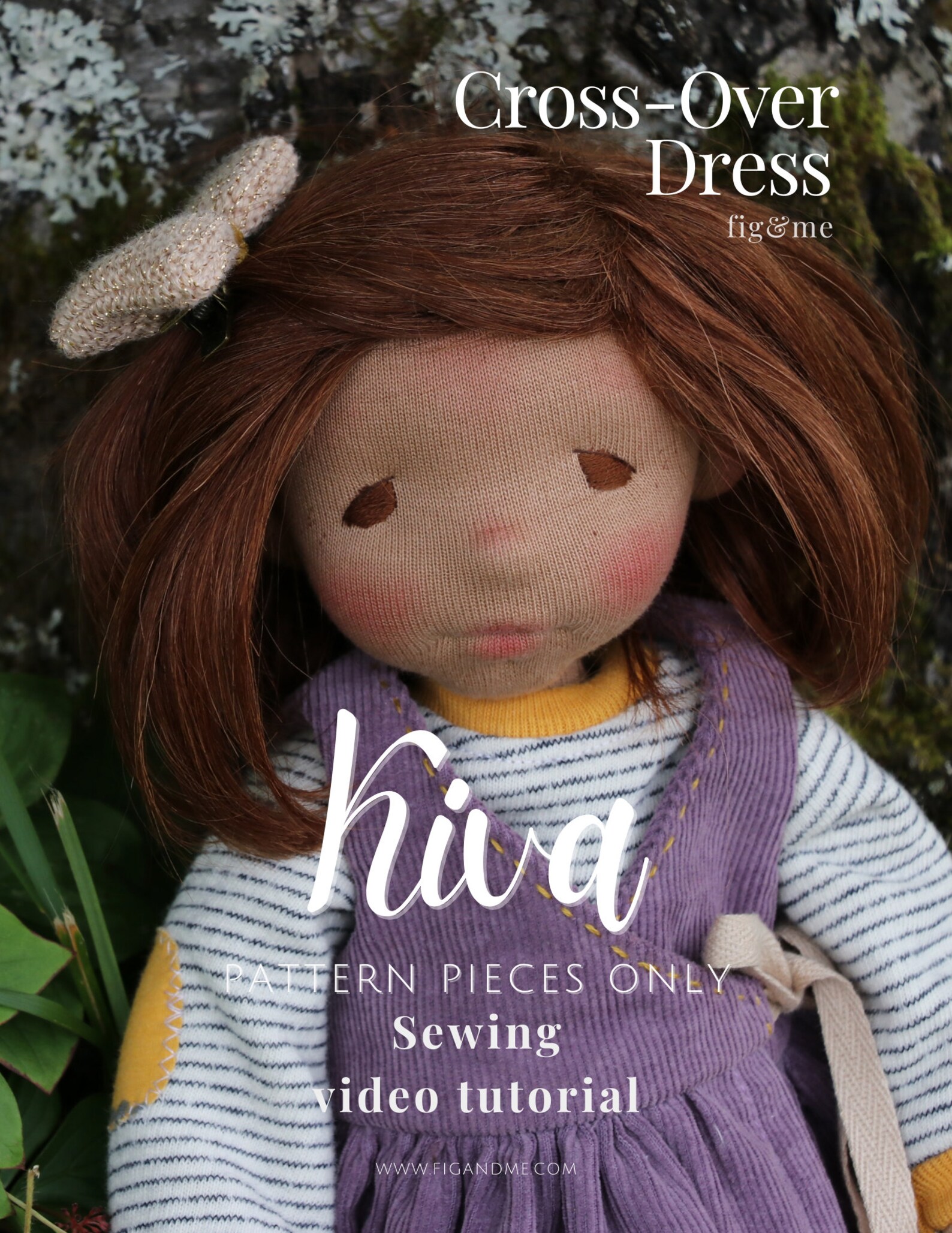 Cross Over Doll Dress PDF, Pattern Pieces Only, Sewing Video Tutorial ...
