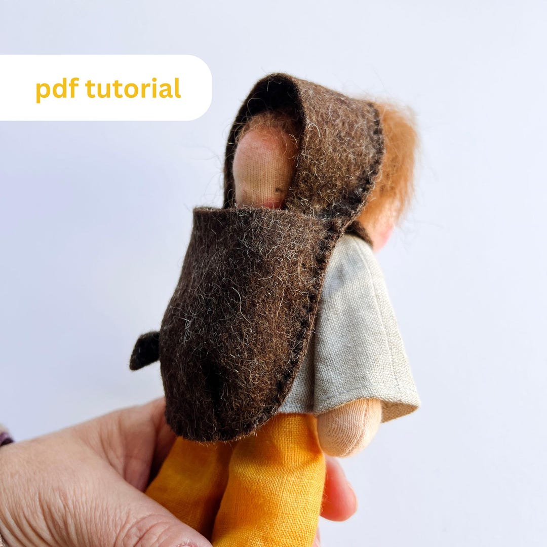 Doll Backpack Papoose, Baby Carrier for Waldorf Dollhouse Dolls, Mini ...