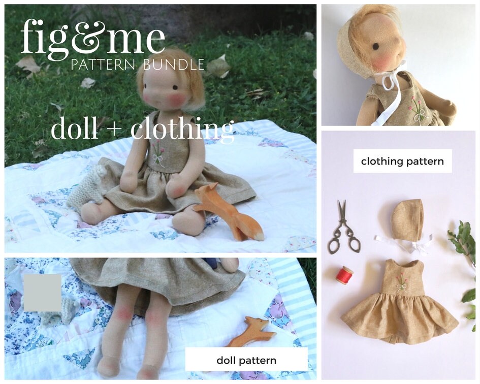 Pattern Bundle Little Fig Doll Pattern AND Clothing by Fig | Etsy