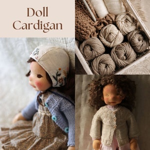Doll Cardigan Knitting Pattern | Waldorf Style | for Natural Fiber Art ...