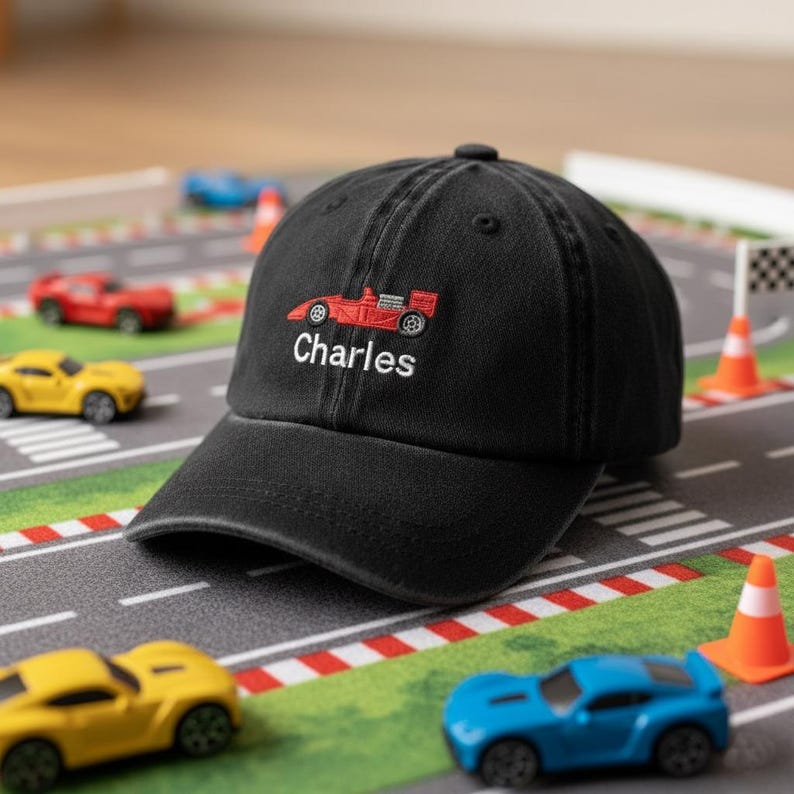 Personalized Motorsport Kids Cap – Custom F1 Car Name Embroidered ...